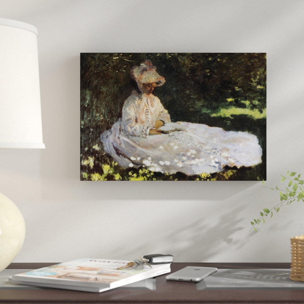 Vault W Artwork " Camille Reading 1872 " by Claude Monet | Wayfair