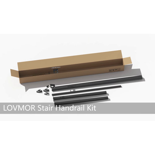 HOMLUX Lovmor Hand Rails for Outdoor Steps, Wrought Iron Railing, Porch ...