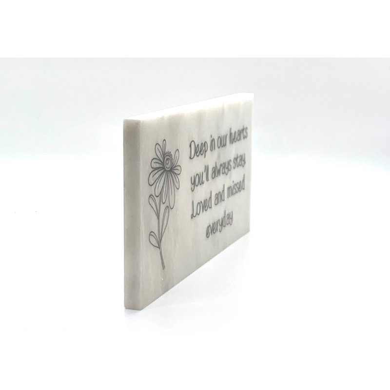 Trinx Edna Deep In Our Hearts Memorial Stone | Wayfair