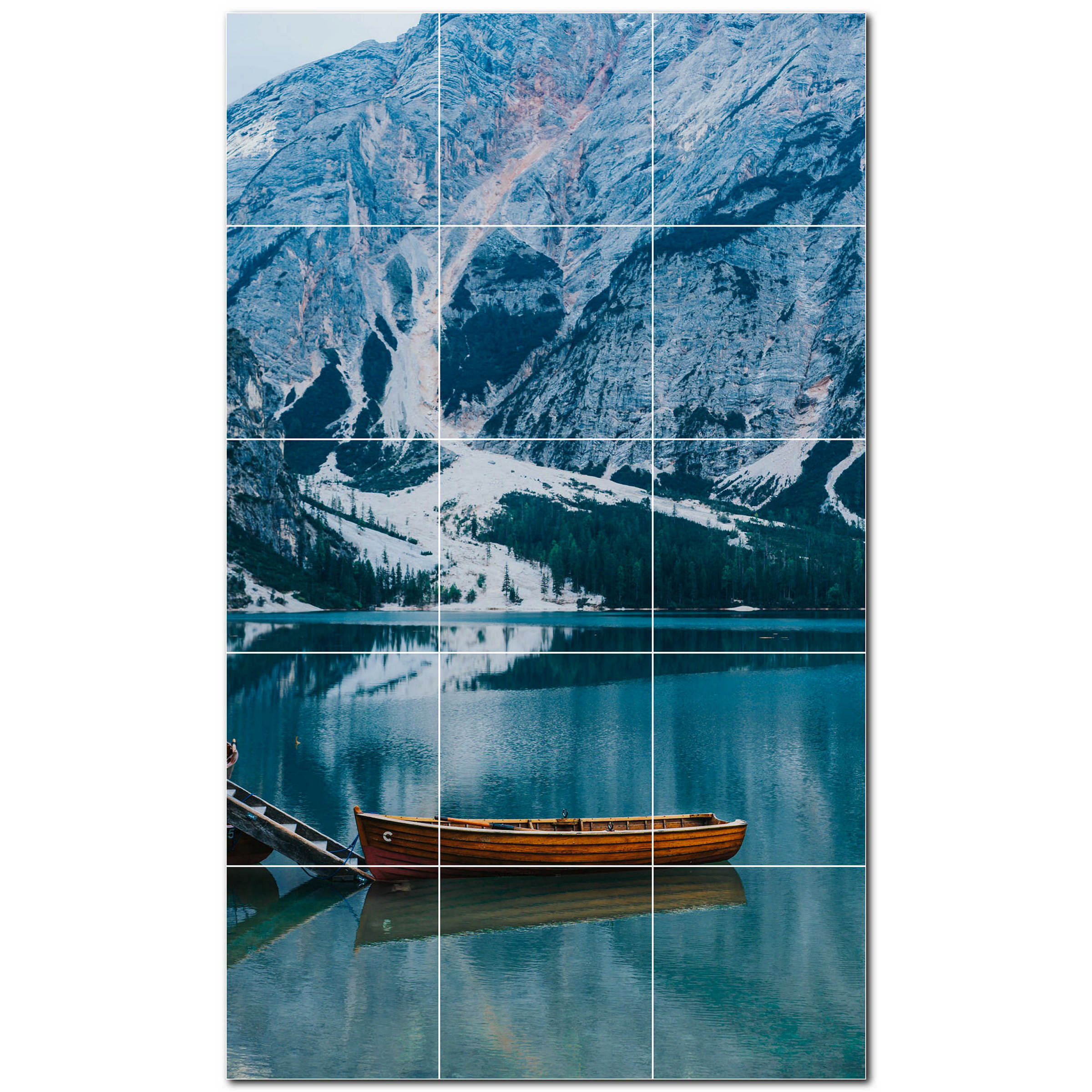 Picture-Tiles.com 36" x 60" Ceramic Boat Photo Decorative Mural Tile ...