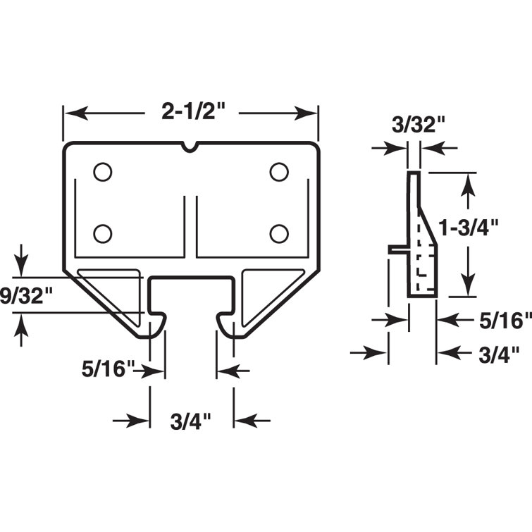 Prime-Line Drawer Track Guide And Glides (10-Pack) - Wayfair Canada