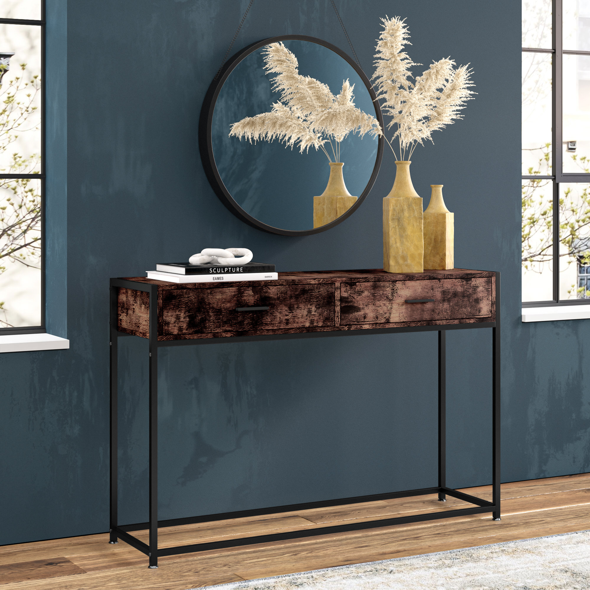 Steelside™ Viola 47.2'' Console Table with Storage Drawers "& Reviews" | Wayfair