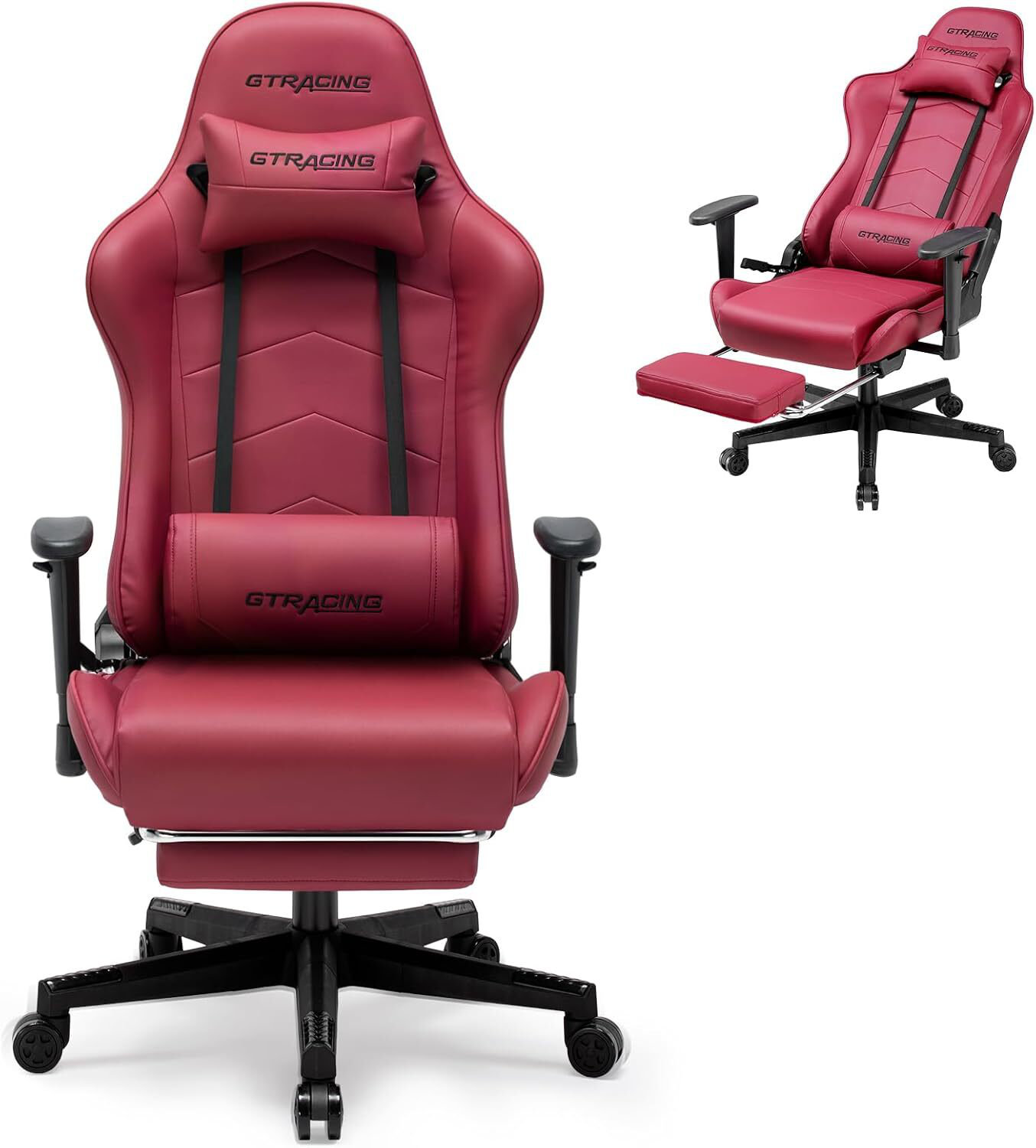 Lucklife Gaming Chair Breathable Fabric,Racing Style Computer Chair For ...