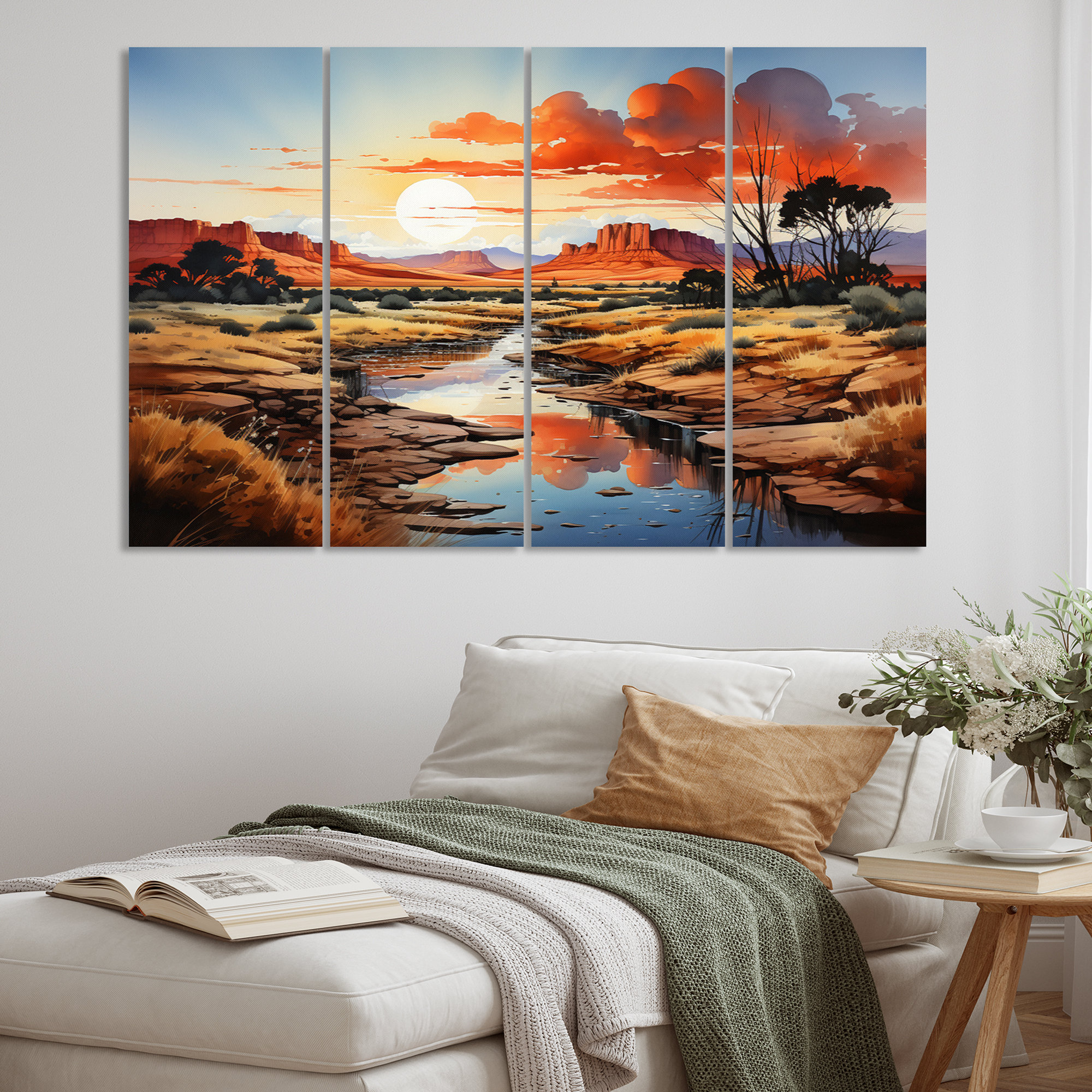 Union Rustic Native Art Ancestral Landscapes I - Native American Art ...