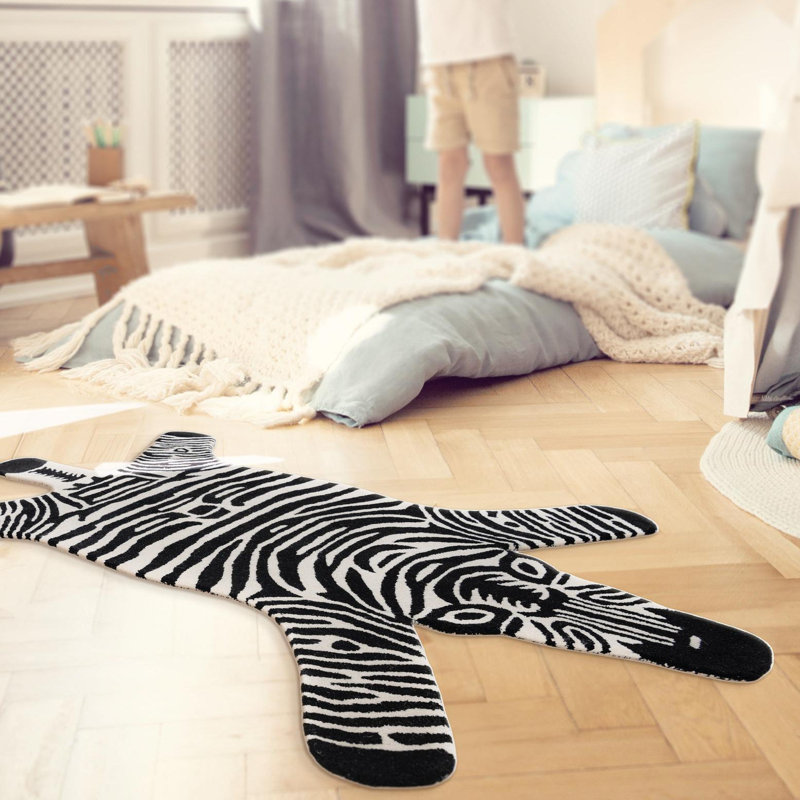 Unique Loom Zebra Playtime Kids Wool Rug | Wayfair