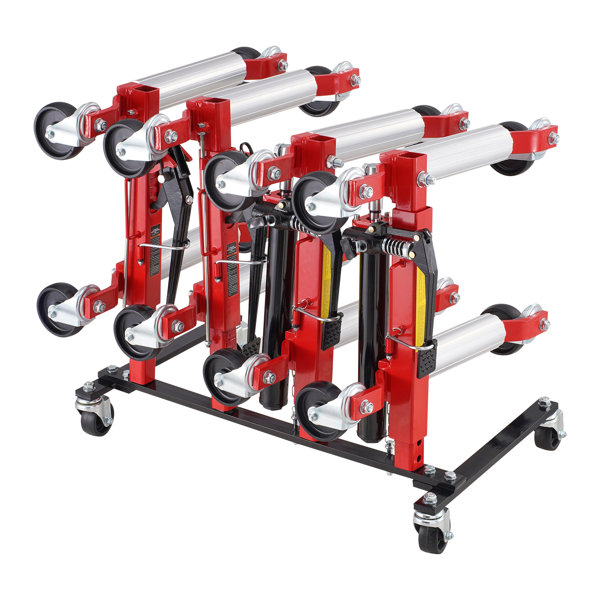 VEVOR Car Dolly Rack Hydraulic Trolley Jack Stand Organizer 4-Dolly ...