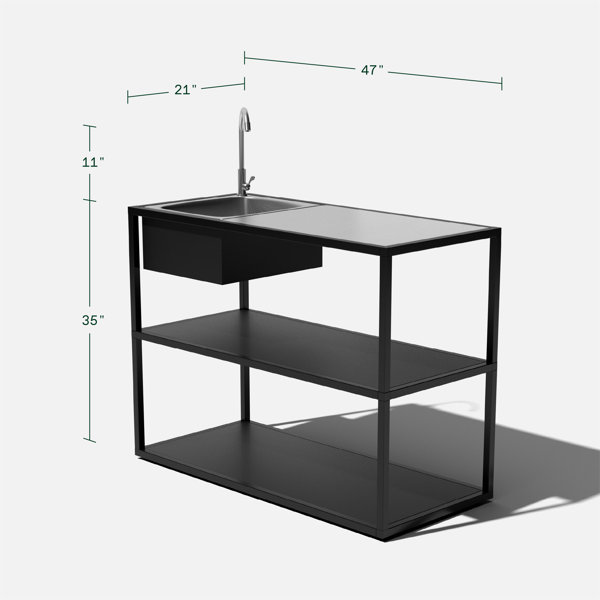 Veradek Outdoor Kitchen Series 47'' Aluminum 1 Grade 304 Stainless ...