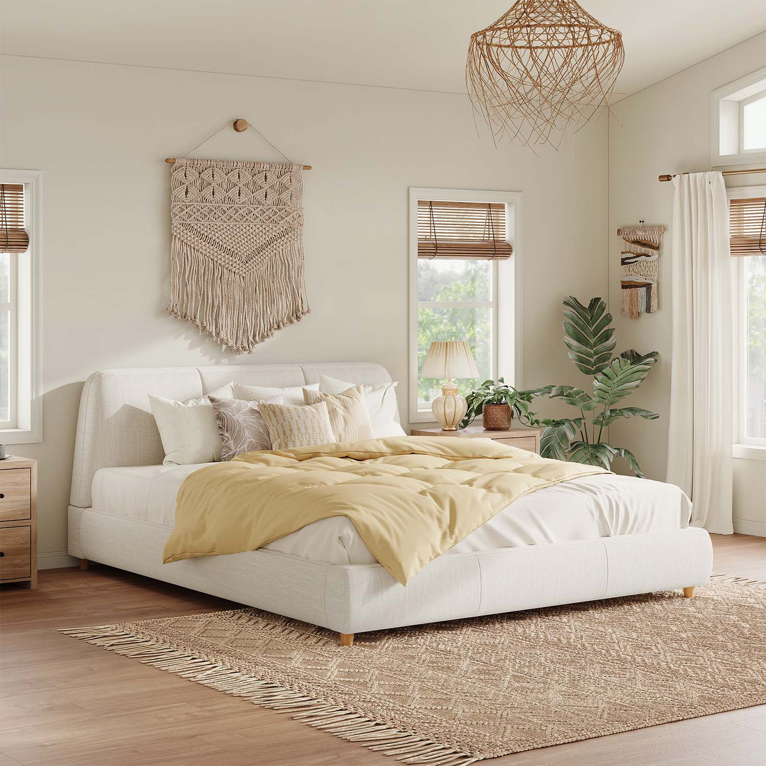 Latitude Run® Comfortable Upholstered Bed with Advanced Support System ...