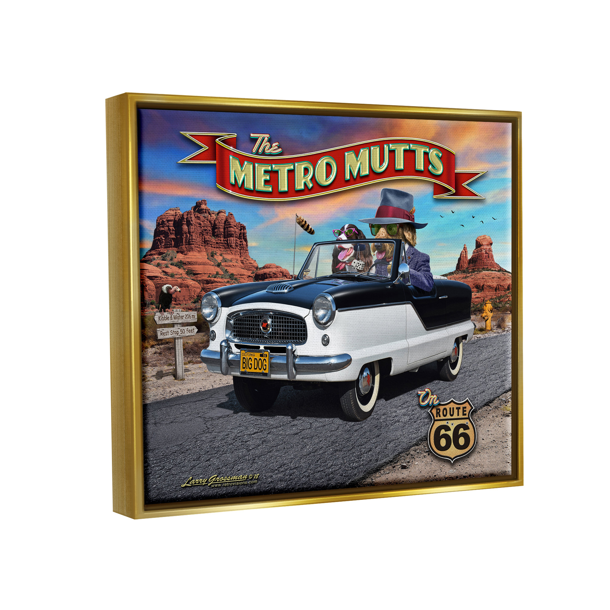 Trinx Metro Mutts Vintage Car | Wayfair