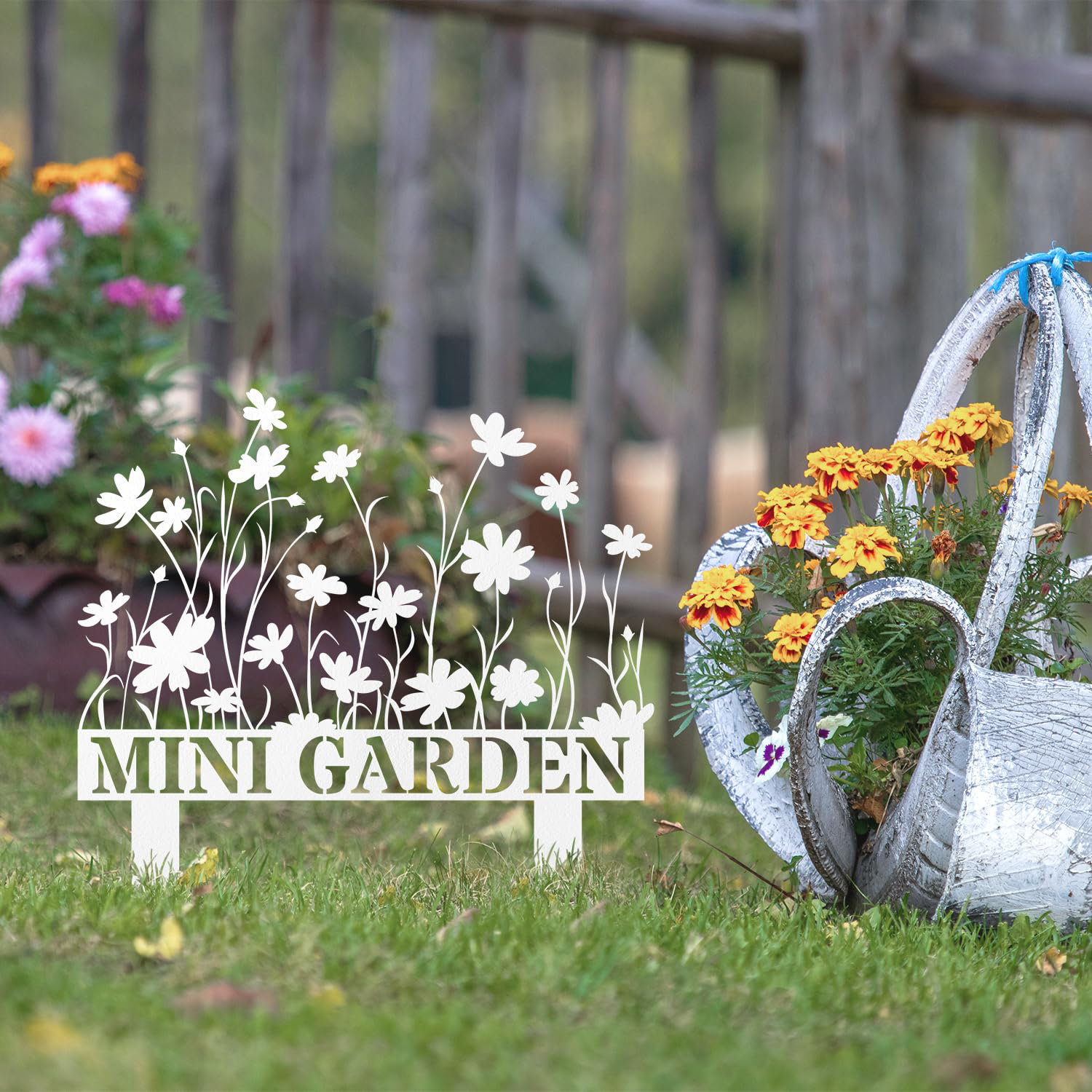 SIGNLEADER Flowers - Custom Metal Accents, Metal Split Letter Monogram ...