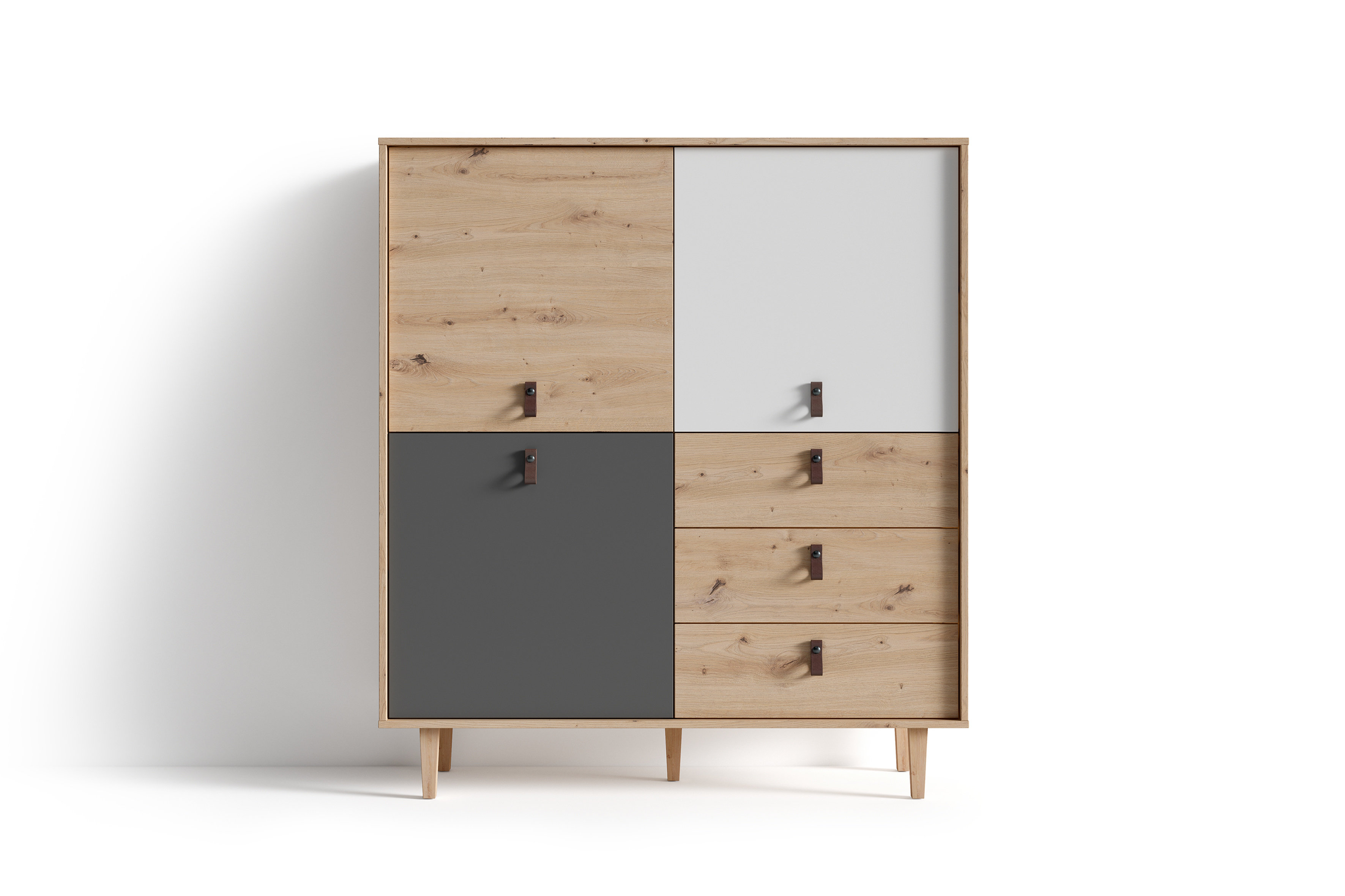 17 Stories Eubert 120Cm Wide 3 Drawer Highboard & Reviews | Wayfair.co.uk