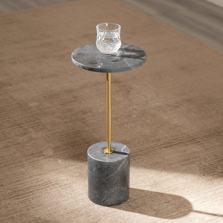 Everly Quinn Zaylie Marble Top End Table | Wayfair
