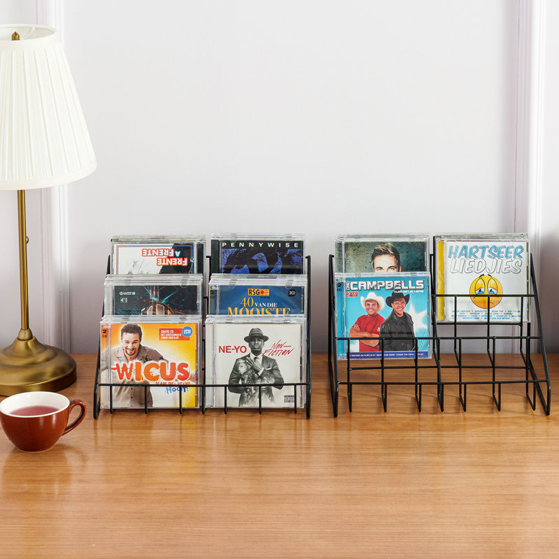 Rebrilliant CD DVD Metal Media Storage Rack & Reviews | Wayfair