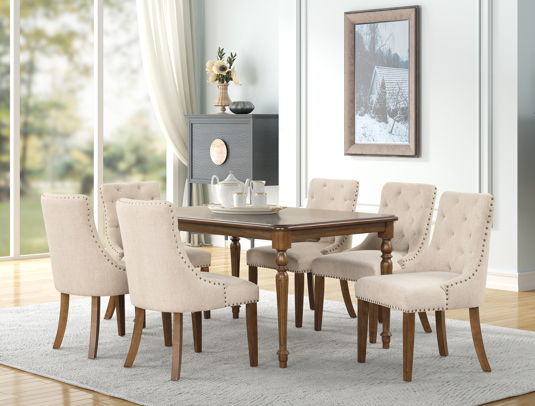 Wildon Home® Biamonte Tufted Linen Upholstered Side Chair - Wayfair Canada