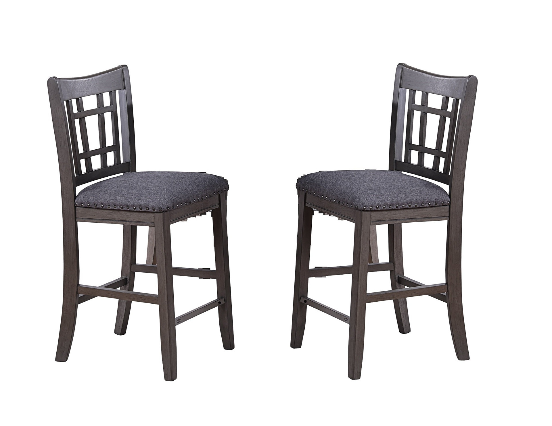 Wildon Home® Valdine Set Of 2Pc High Chairs Dining Room Furniture Gray ...