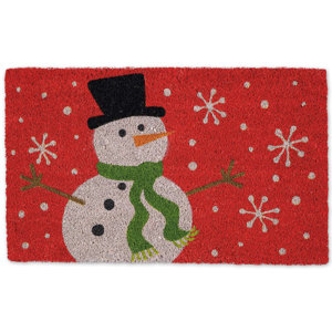 The Holiday Aisle® Swifton Snowman 30 in. x 18 in. Non-Slip Outdoor ...