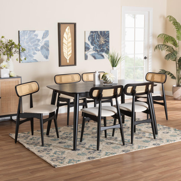 Bay Isle Home Bianey 6 - Person Four Leg Dining Set | Wayfair