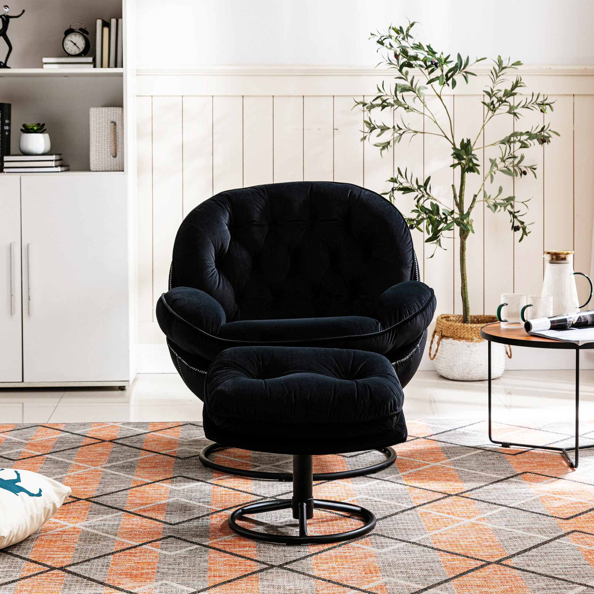 Grovelane Lettie Tufted Accent Chair Tv Chair Living Room Chair With ...