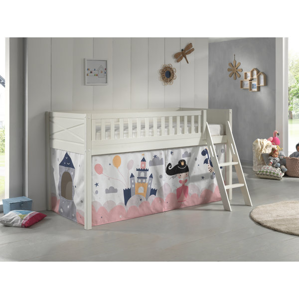 Vipack European Single (90 x 200cm) Bed Frames Mid Sleeper Loft Bed by ...