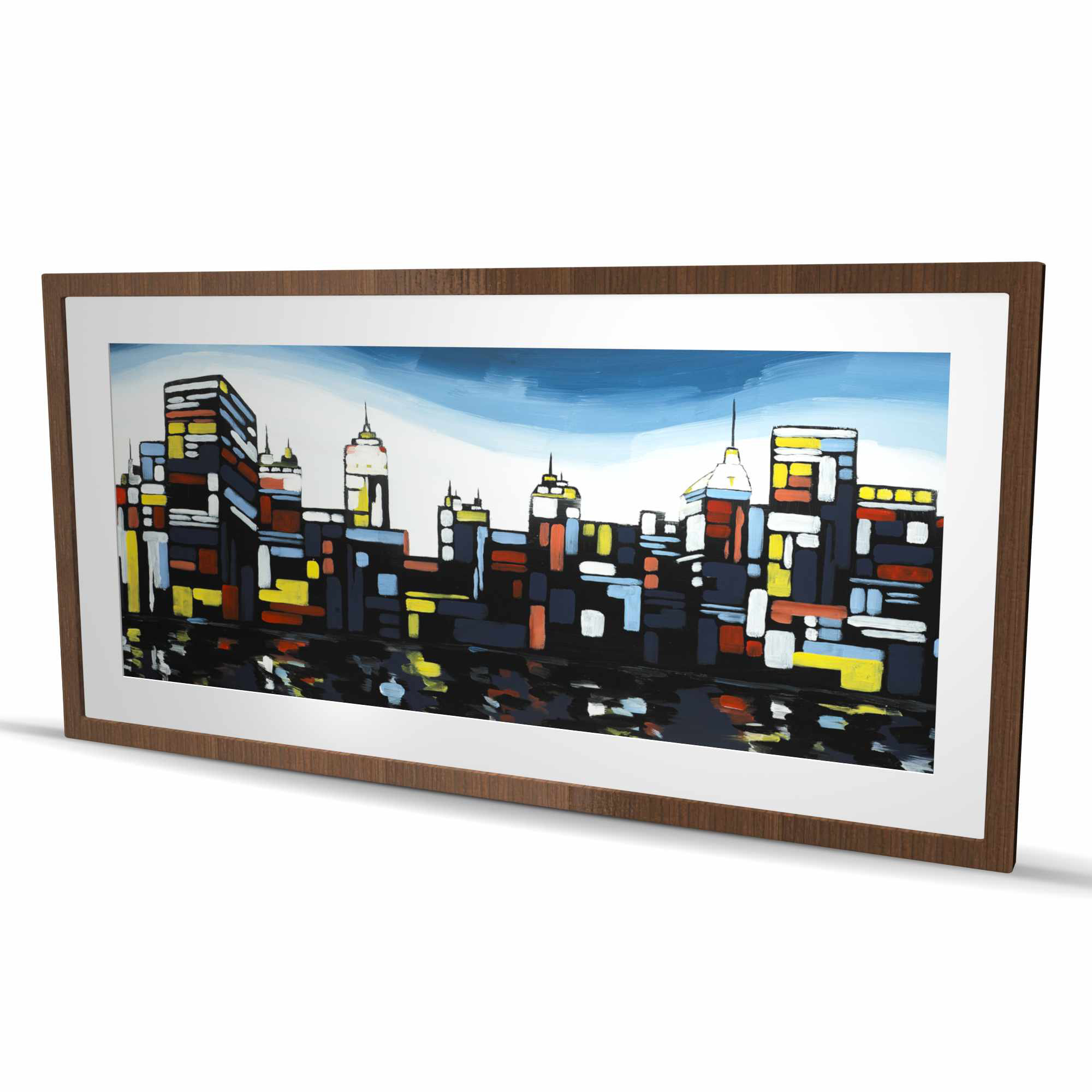 Lark Manor™ Colorful City - Framed Matted Print for Home Decor | Wayfair