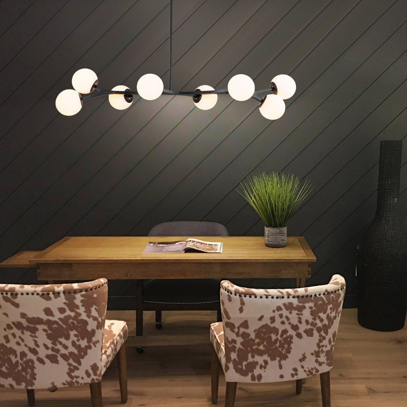 George Oliver Kaynen 8 - Light Dimmable Sputnik Linear Chandelier ...