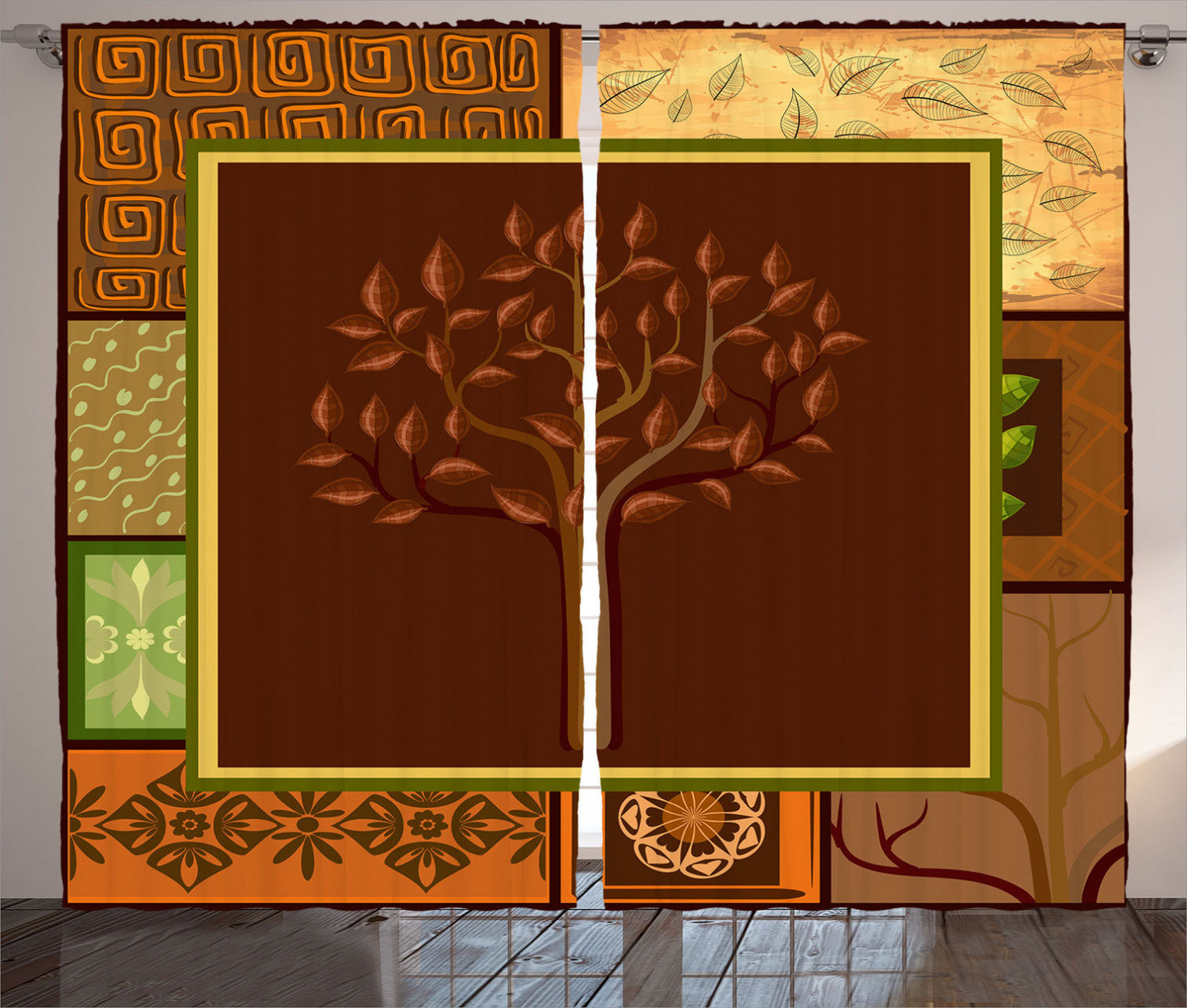 East Urban Home Primitive Semi-Sheer Rod Pocket Curtain Panels | Wayfair