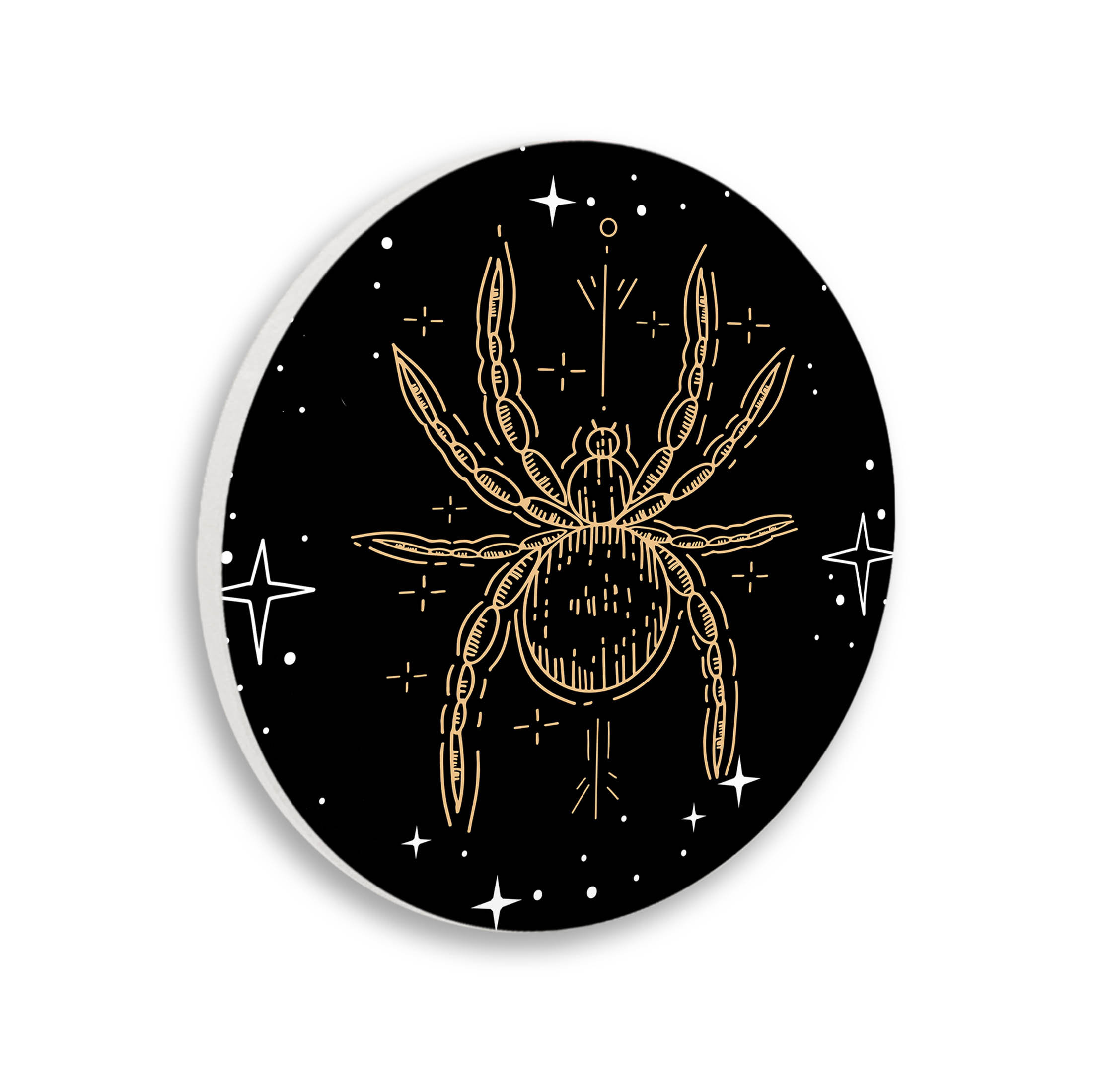 Stupell Industries Spider Motif Night Sky Stars Circular Wall Plaque By ...