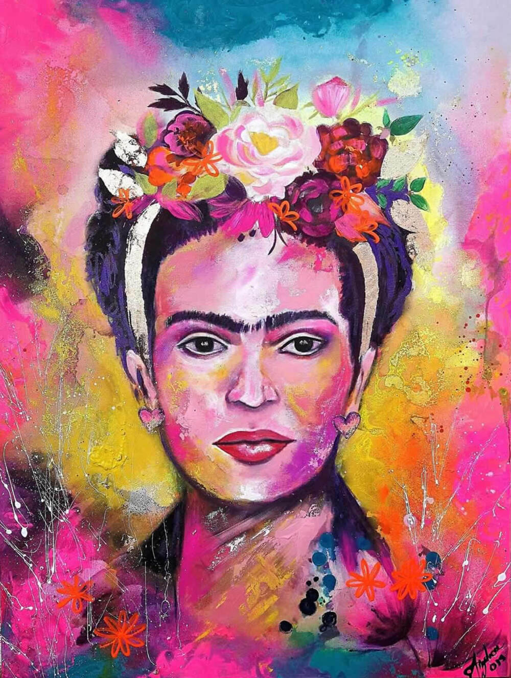 Robert Allen Pink Frida by Andrea Bernal - Wrapped Canvas Graphic Art ...