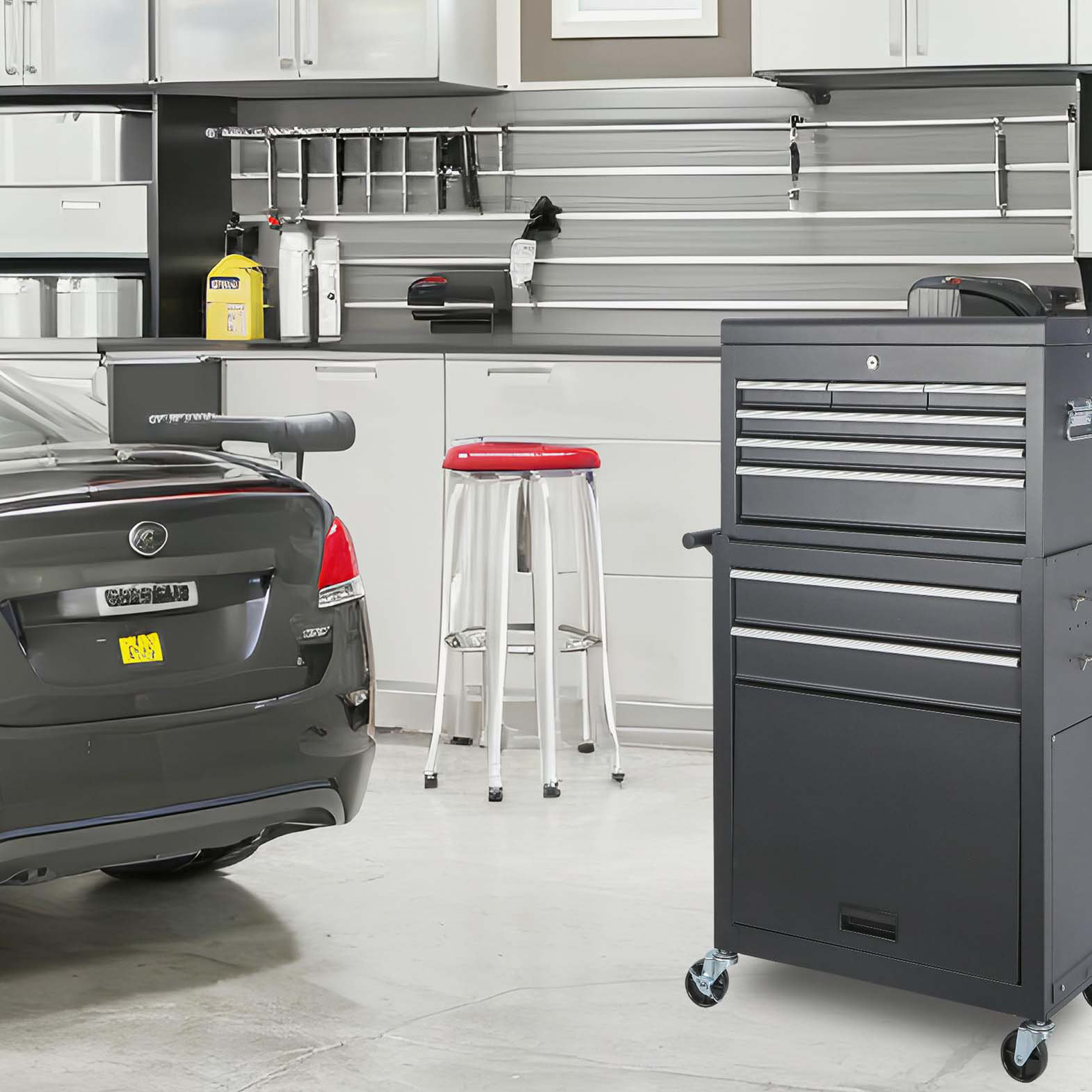 WFX Utility™ Tool Chest, 8-Drawer Rolling Tool Storage Cabinet with 2 ...