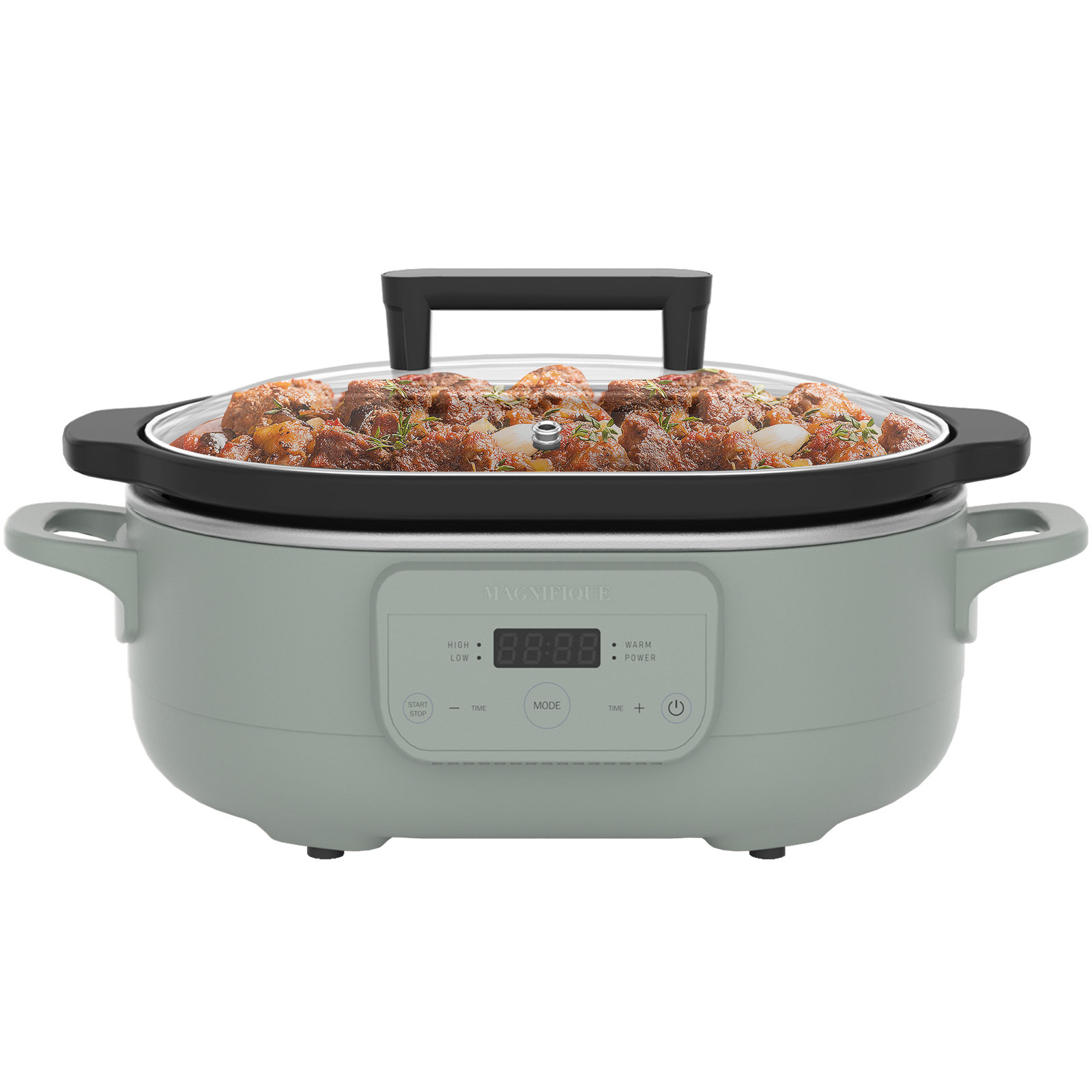 HOMECOOKIN 6 Quart Programmable Slow Cooker with Removable Ceramic Pot ...