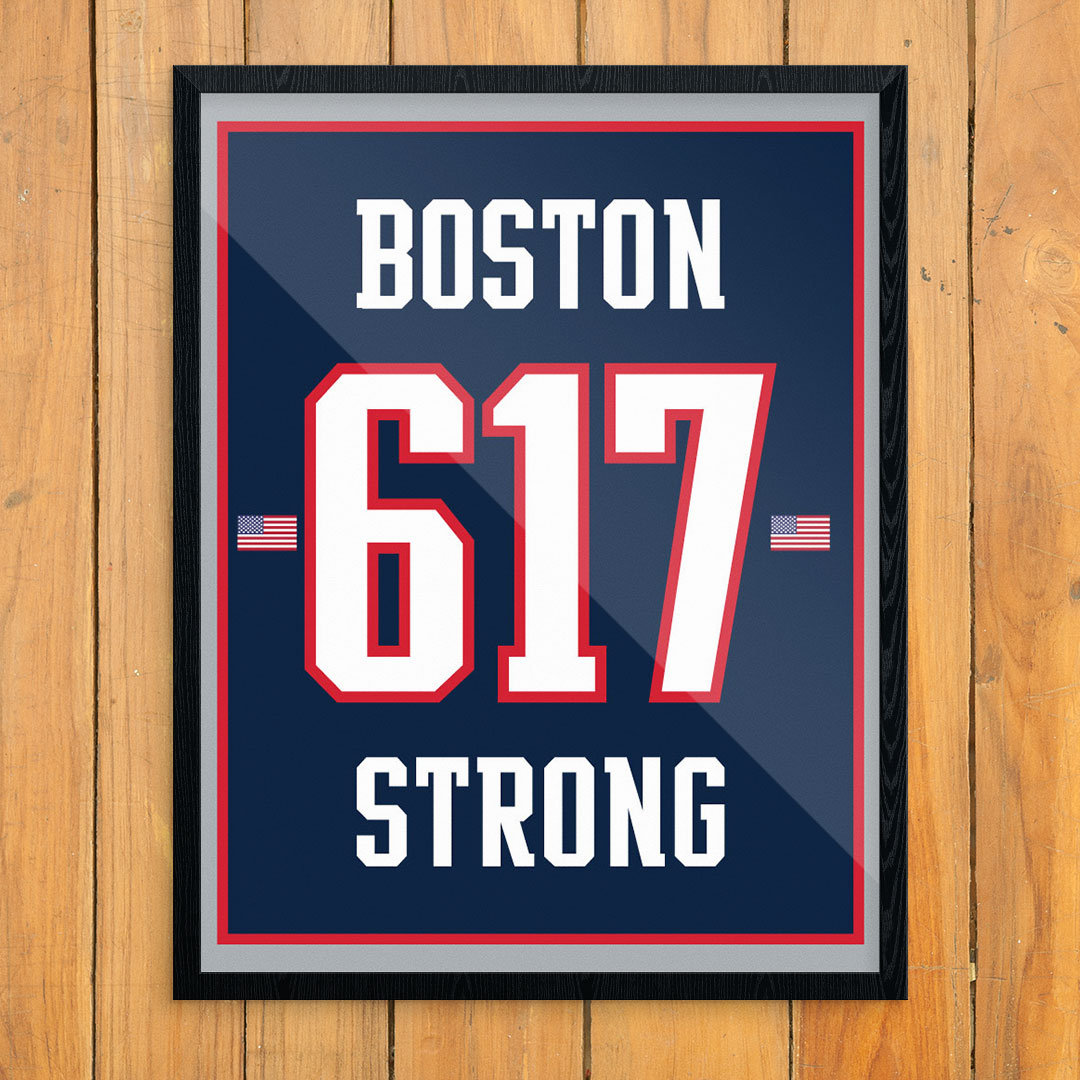 Fridgedoor Boston 617 Strong Football Style 11 x 14 Print | Wayfair