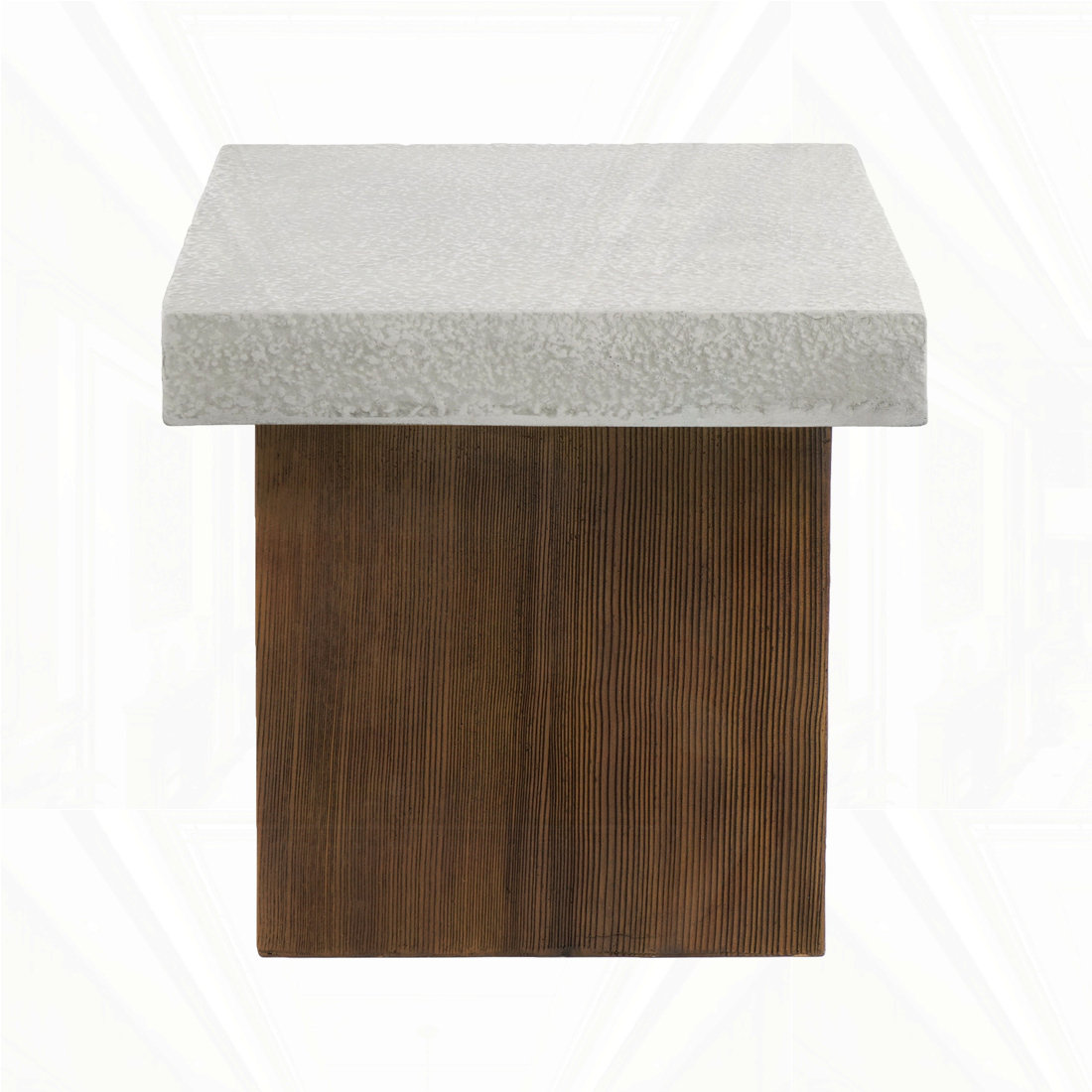 Latitude Run® Modern Square shape Side table with wooden base | Wayfair