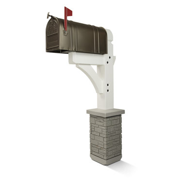 PAK Premium Mailbox Post Pedestal Classic White & Reviews | Wayfair