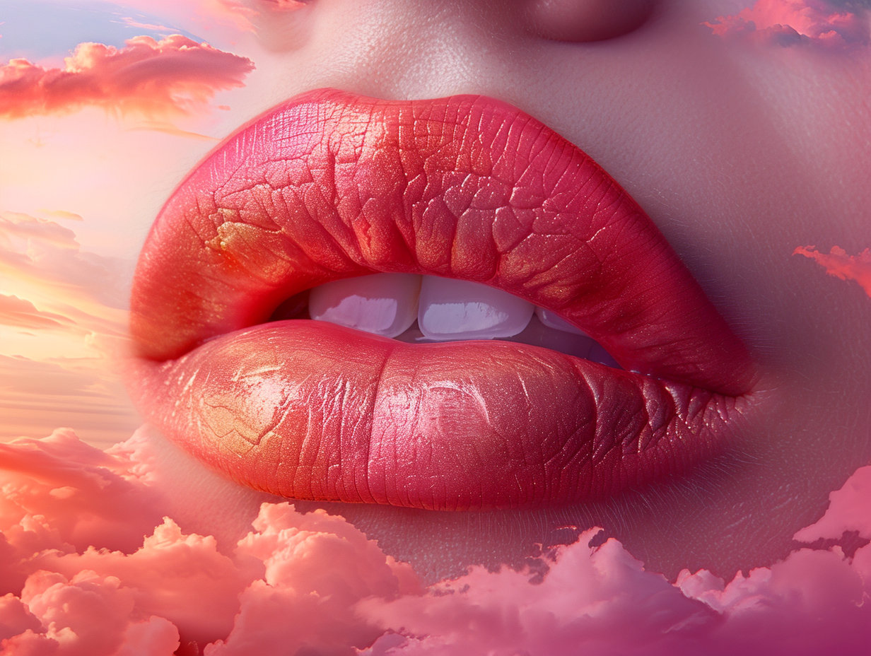 VisionDecor Red Lips Window Curtains Beauty Vivid Makeup Drapes - 2 ...