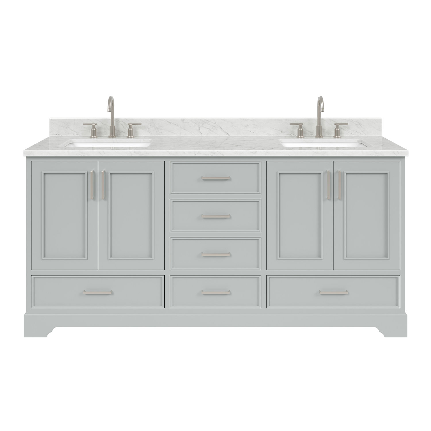 Winston Porter Abita 73" Double Bathroom Vanity Set | Wayfair