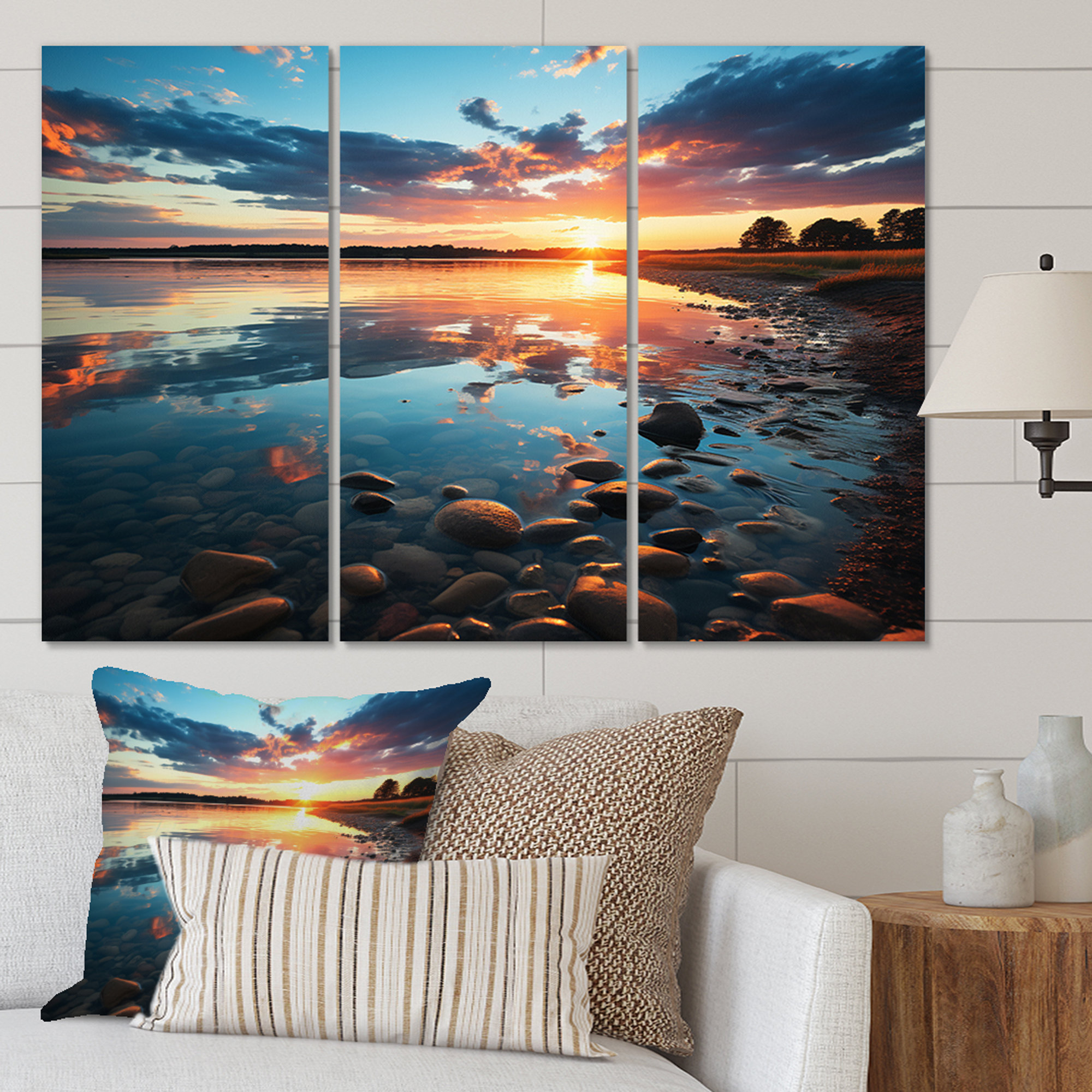 Highland Dunes Delaware Coastal Landscape II On Canvas 3 Pieces Print ...