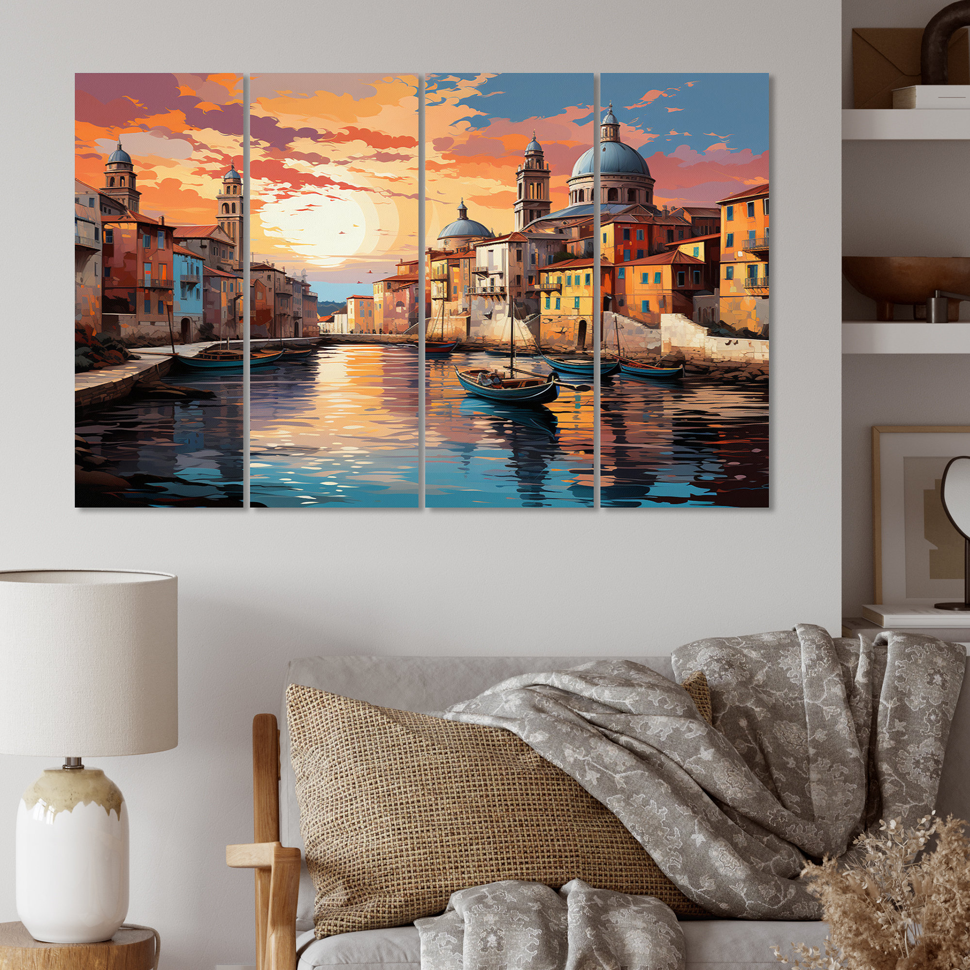 Design Art City Venice Architectural Popart II - Transportation Metal ...
