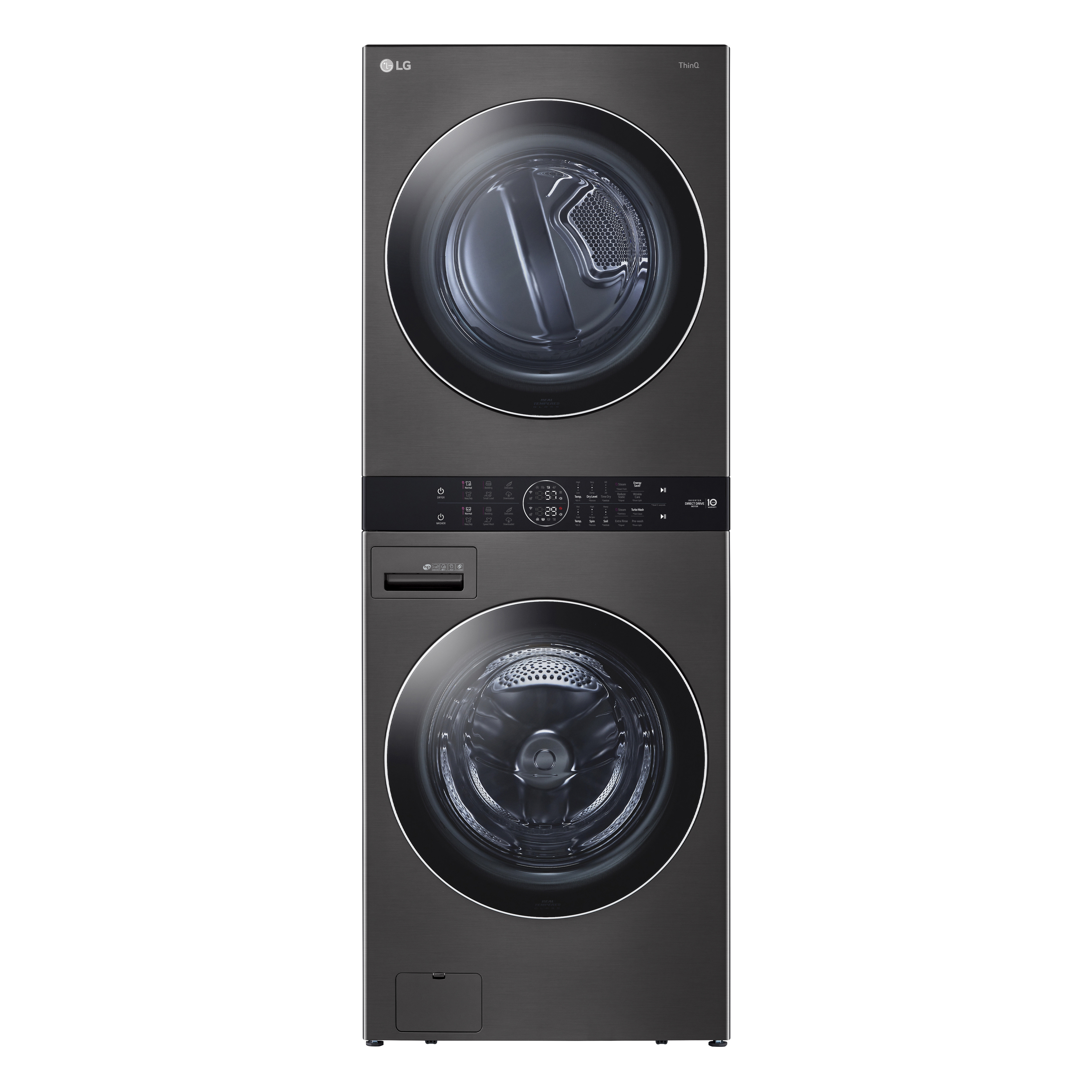LG Single Unit Front Load WashTower with Center Control Washer and 7.4 ...