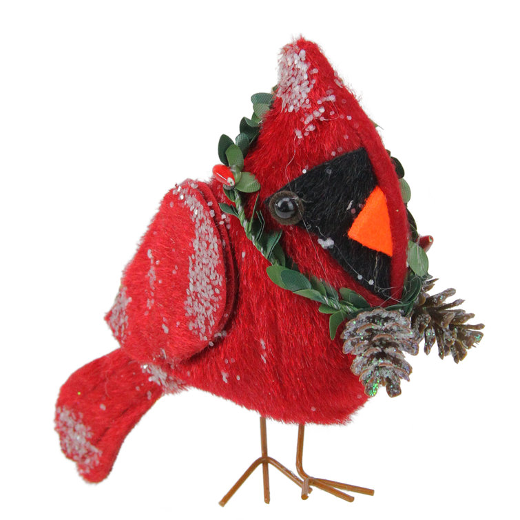 Northlight 7.5" Red Glittered Cardinal Bird Hanging Christmas Ornament ...