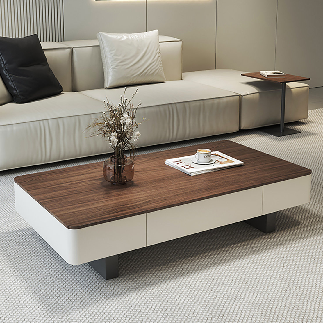 Wu's StylishVault Light luxury high-end rectangular coffee table | Wayfair