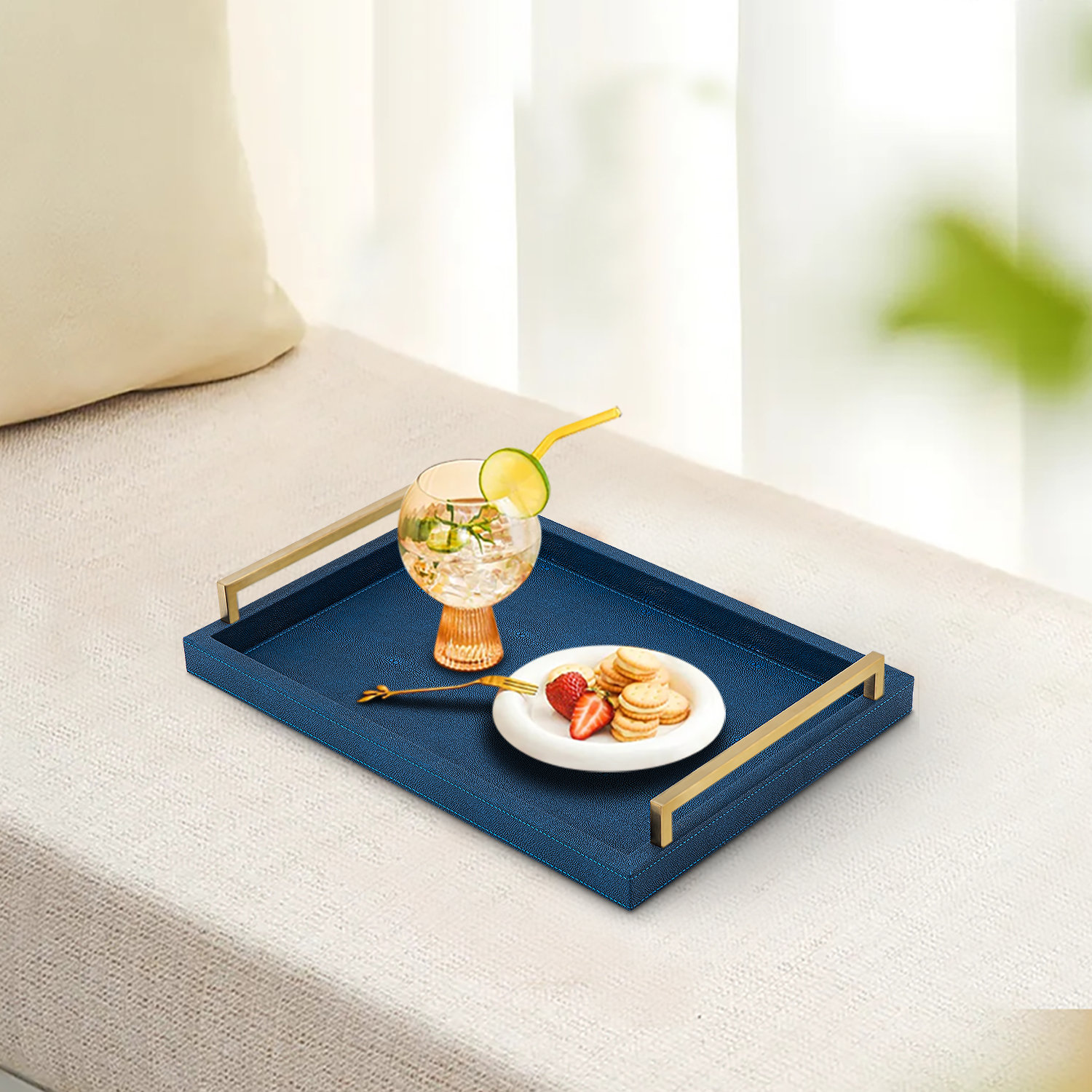 Mercer41 Brysun Tray Modern Elegant Rectangle Decorative Tray | Wayfair