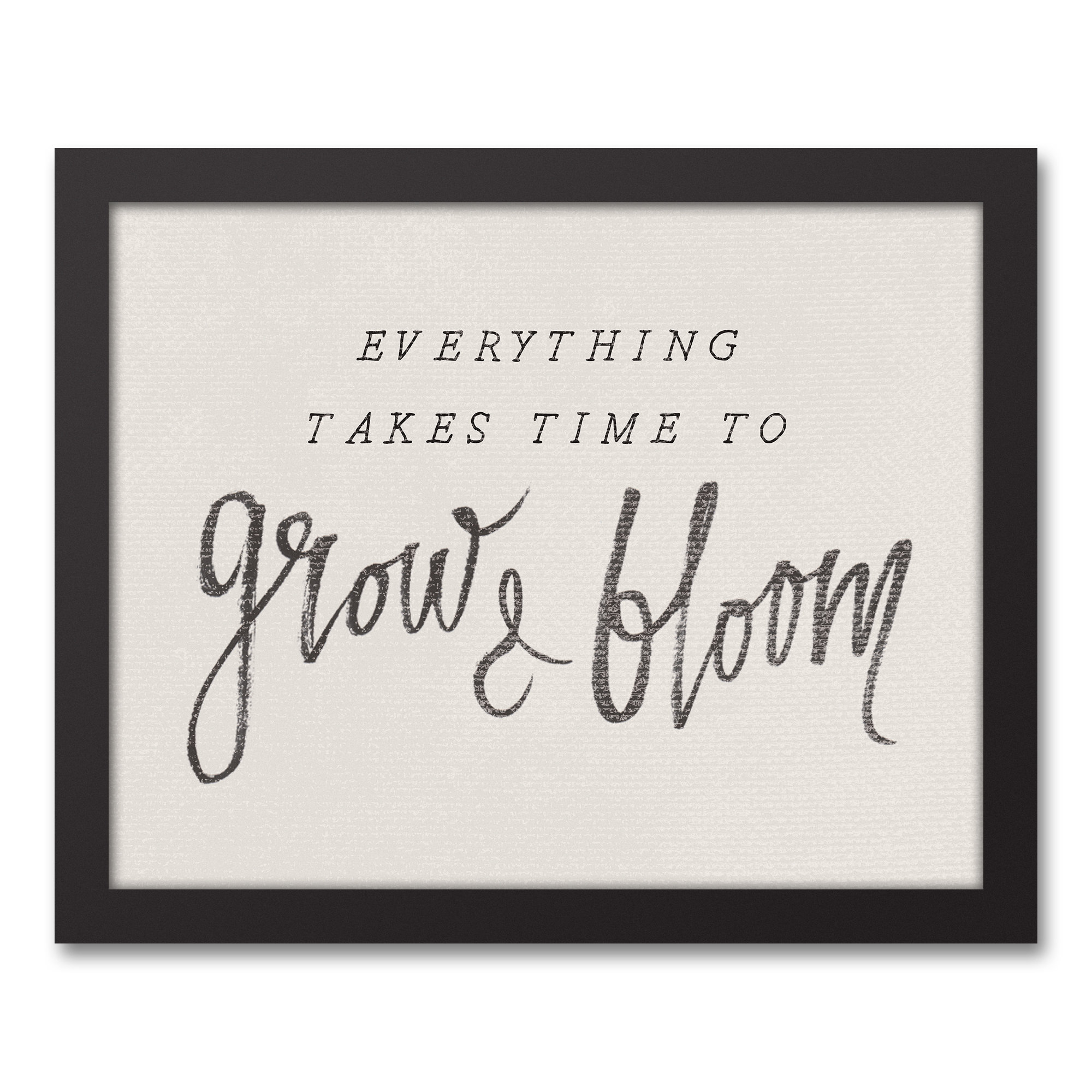 Trinx Everything Takes Time - Picture Frame Print on Canvas | Wayfair