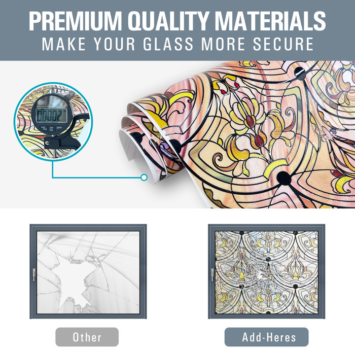 Bungalow Rose Ironwork Design Glass Accent Window Film | Wayfair