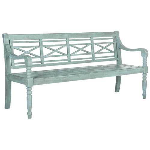Blue Outdoor Benches You'll Love | Wayfair
