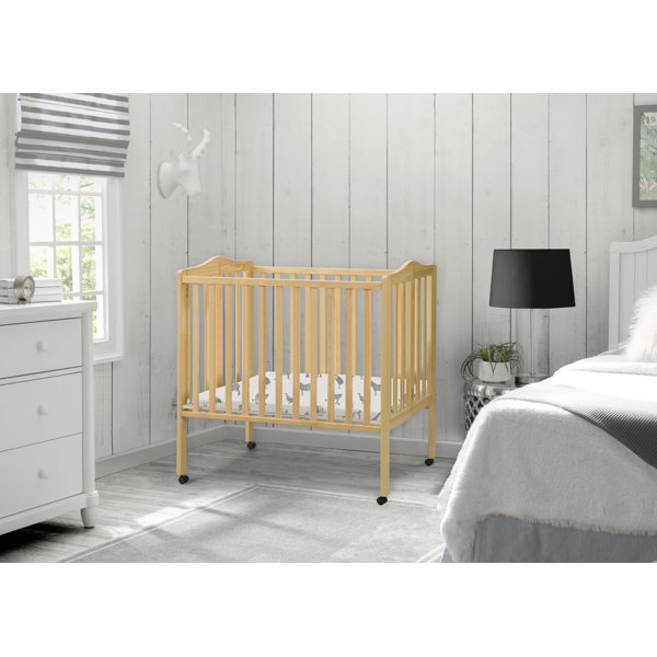 Delta Children Folding Mini Portable Crib with Mattress & Reviews | Wayfair