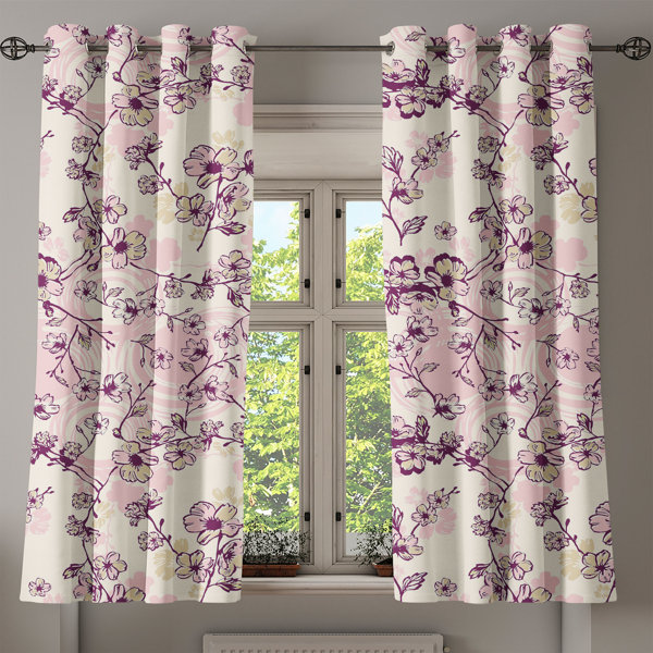 East Urban Home Dawsin Polyester Semi Sheer Curtain Pair | Wayfair