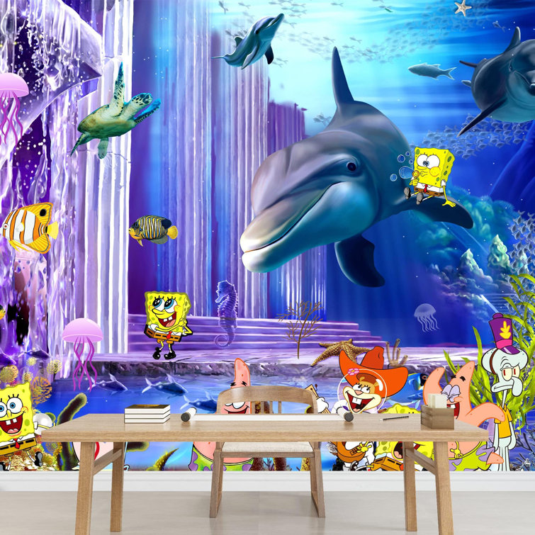 IDEA4WALL Cartoon Animation Wall Mural The Undersea World Self-Adhesive ...