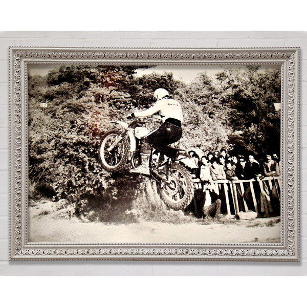 Bright Star Retro Motorcross Jump - Single Picture Frame Art Prints ...