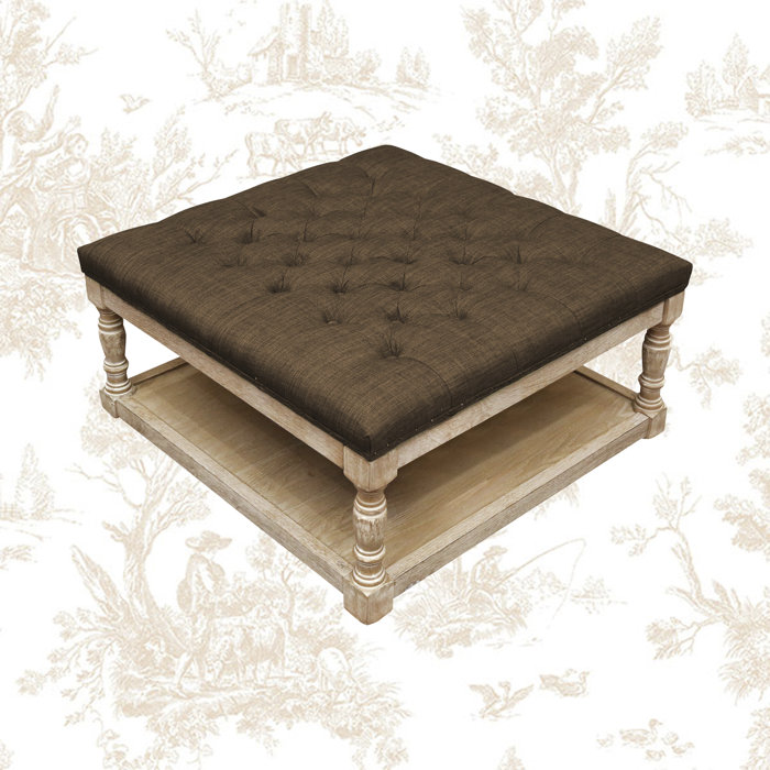 Ophelia & Co. Fontanet 34" Wide Tufted Square Cocktail Ottoman/Coffee ...