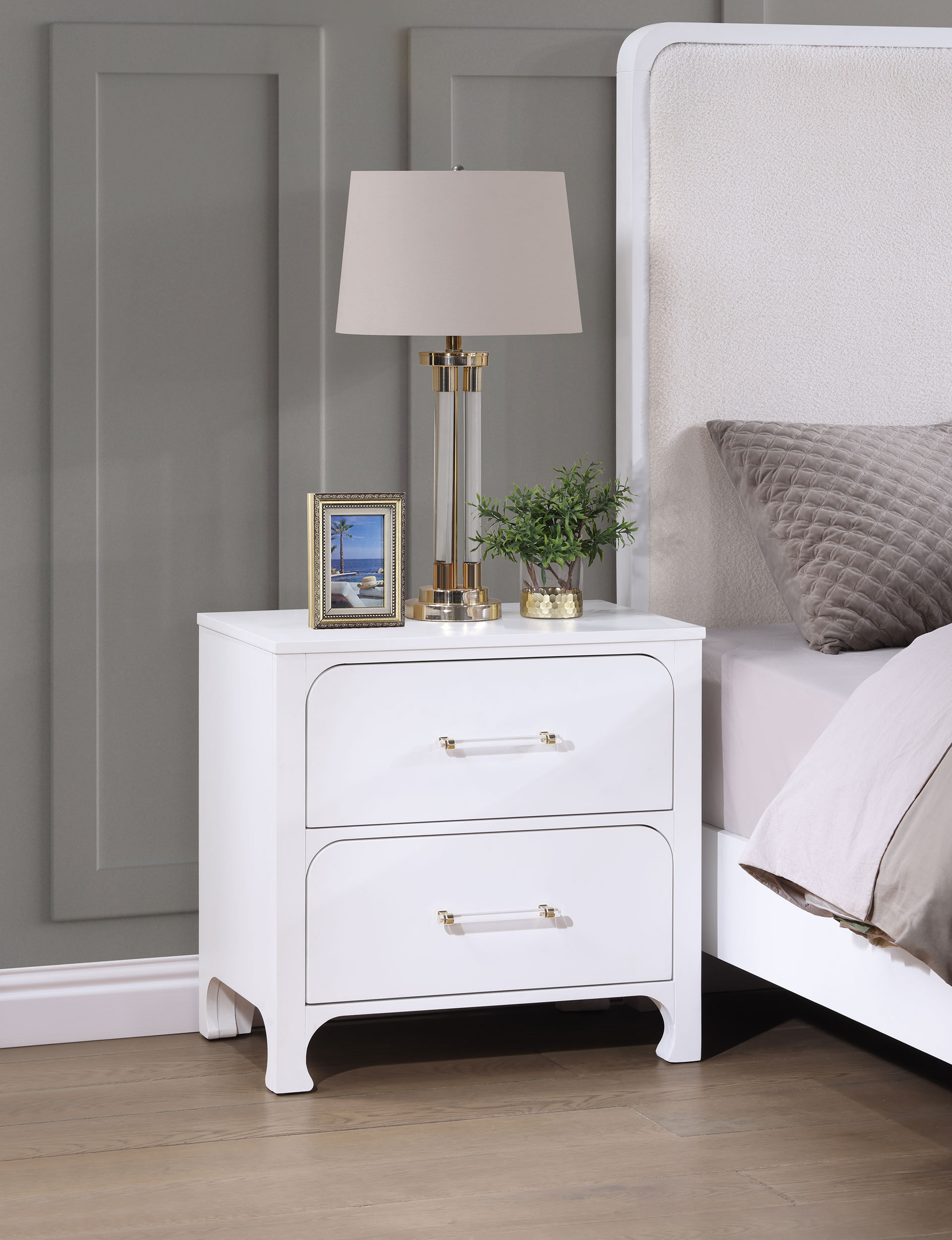 Lark Manor™ Anastasia 2-drawer Nightstand Pearl White | Wayfair